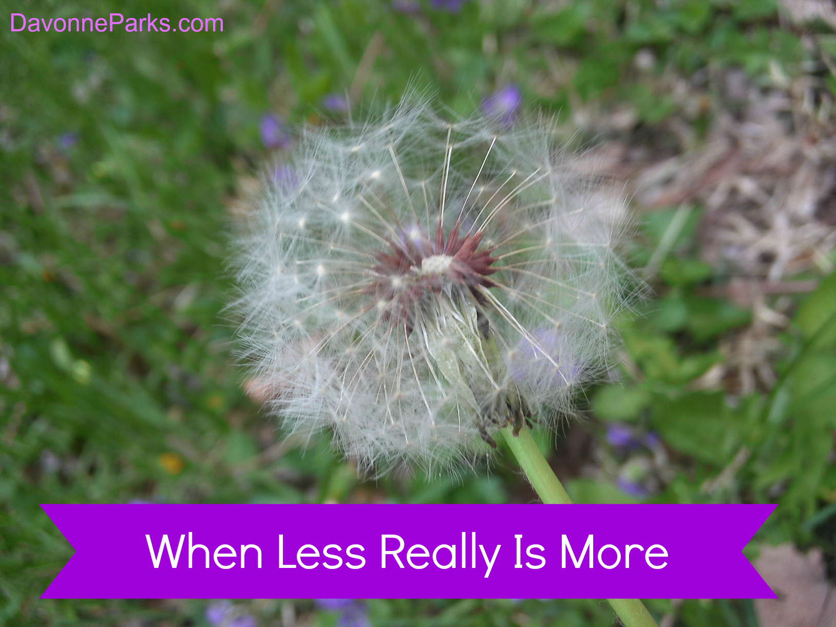 When Less Really Is More – Davonne Parks
